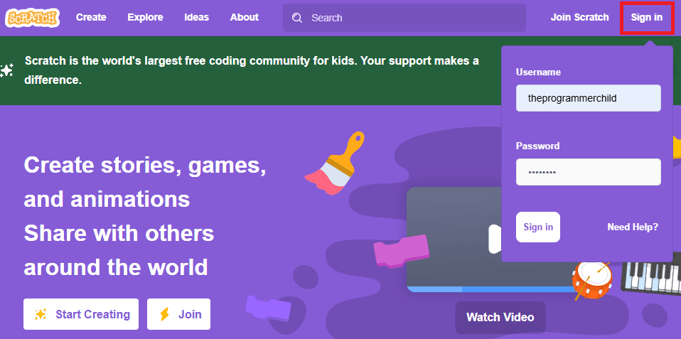 كيف أنشر لعبة سكراتش